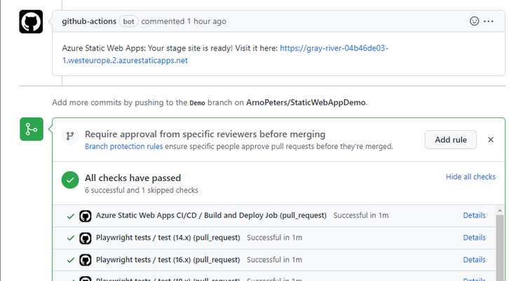 Securing Static Web App Preview Environments in Azure · @Arno Peters's Blog